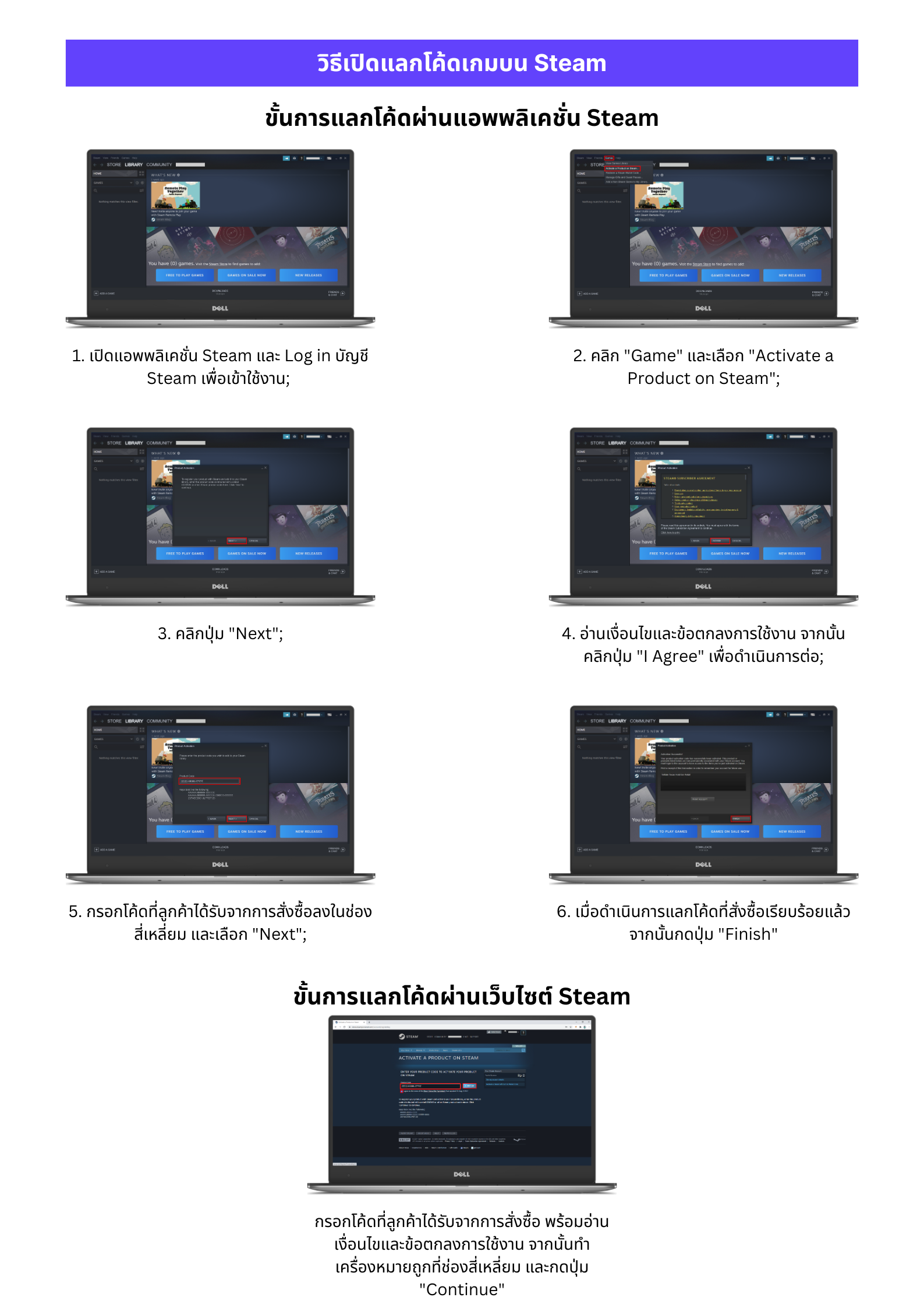 วิธีเปิดแลกโค้ดเกมบน Steam – Codashop ประเทศไทย (Thailand)