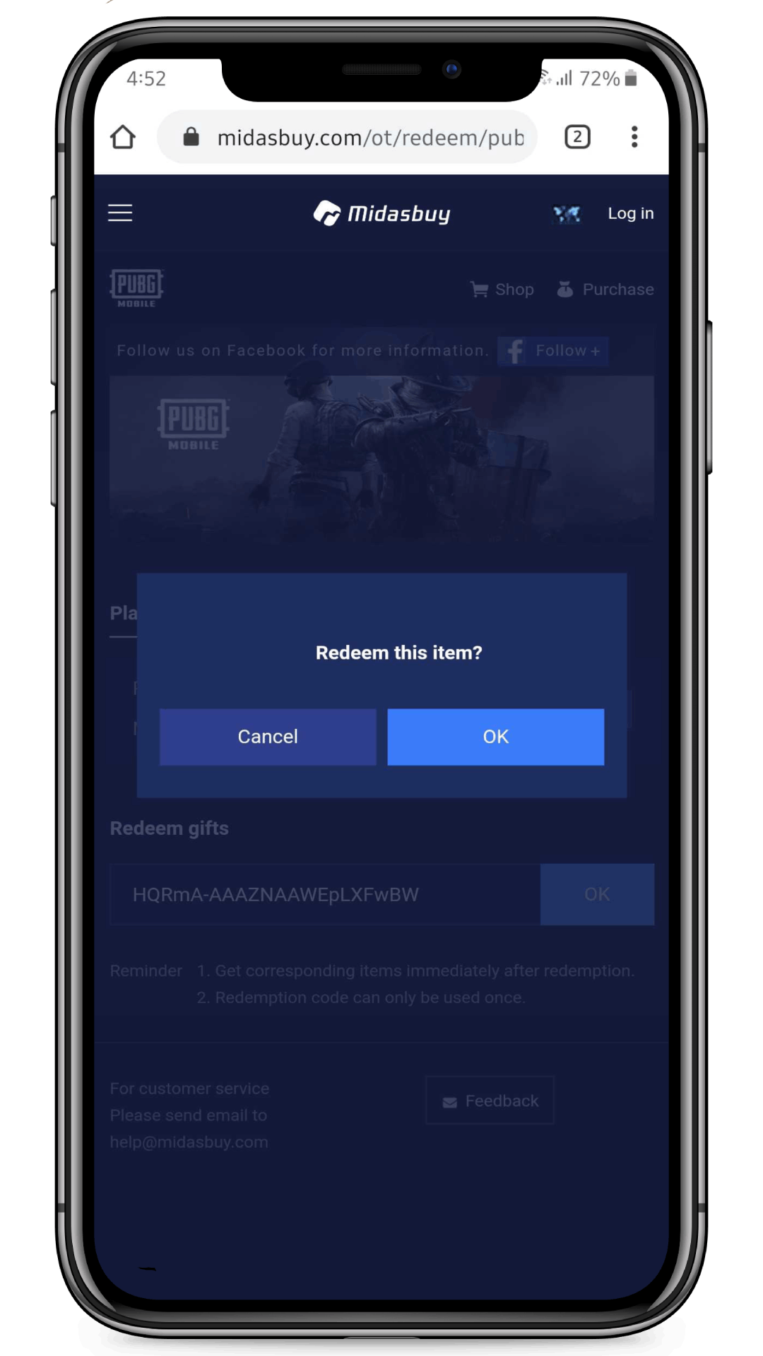 วิธีซื้อและใช้งานโค้ด UC เกม PUBG Mobile – Codashop ประเทศไทย (Thailand)
