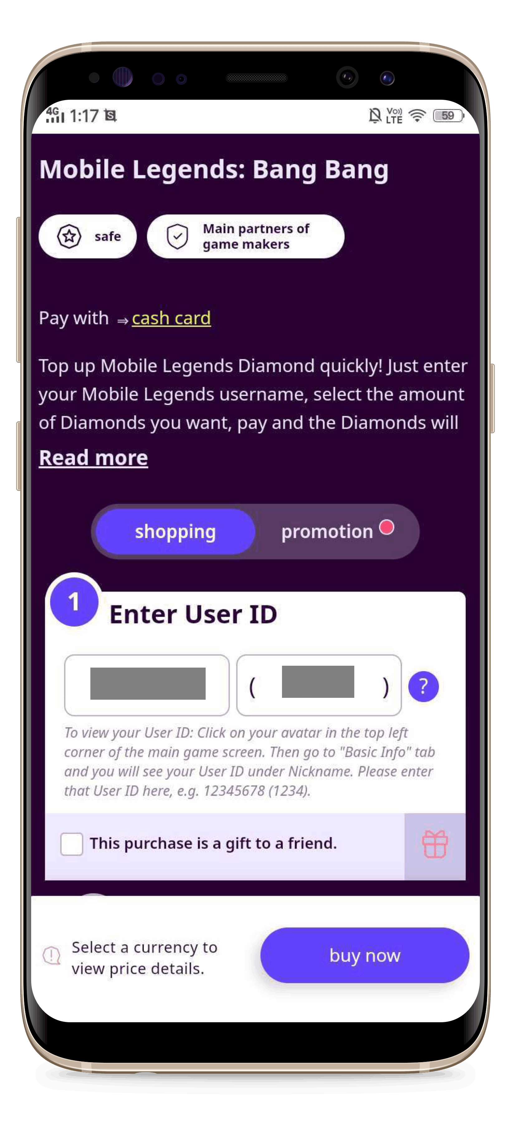 จ่ายด้วย DTAC – Codashop ประเทศไทย (Thailand)